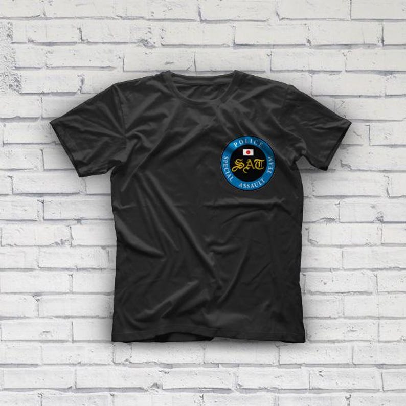 New Rare Japan SWAT Special Assault Team SAT Police Force CTU T-shirt ...