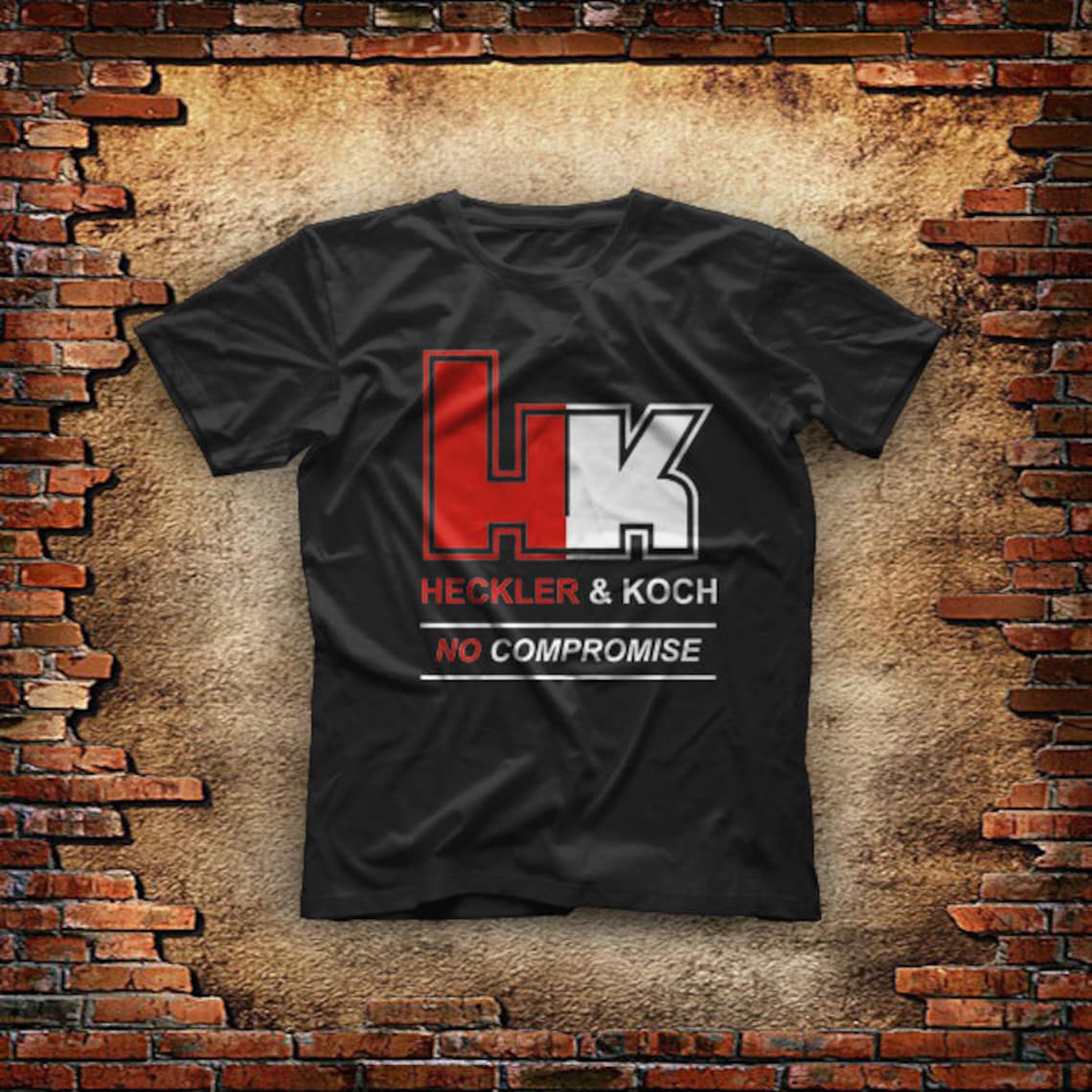 HK Heckler & Koch Gun HK45 Ruger Pistols Black T-shirt Size S-2XL Fans ...