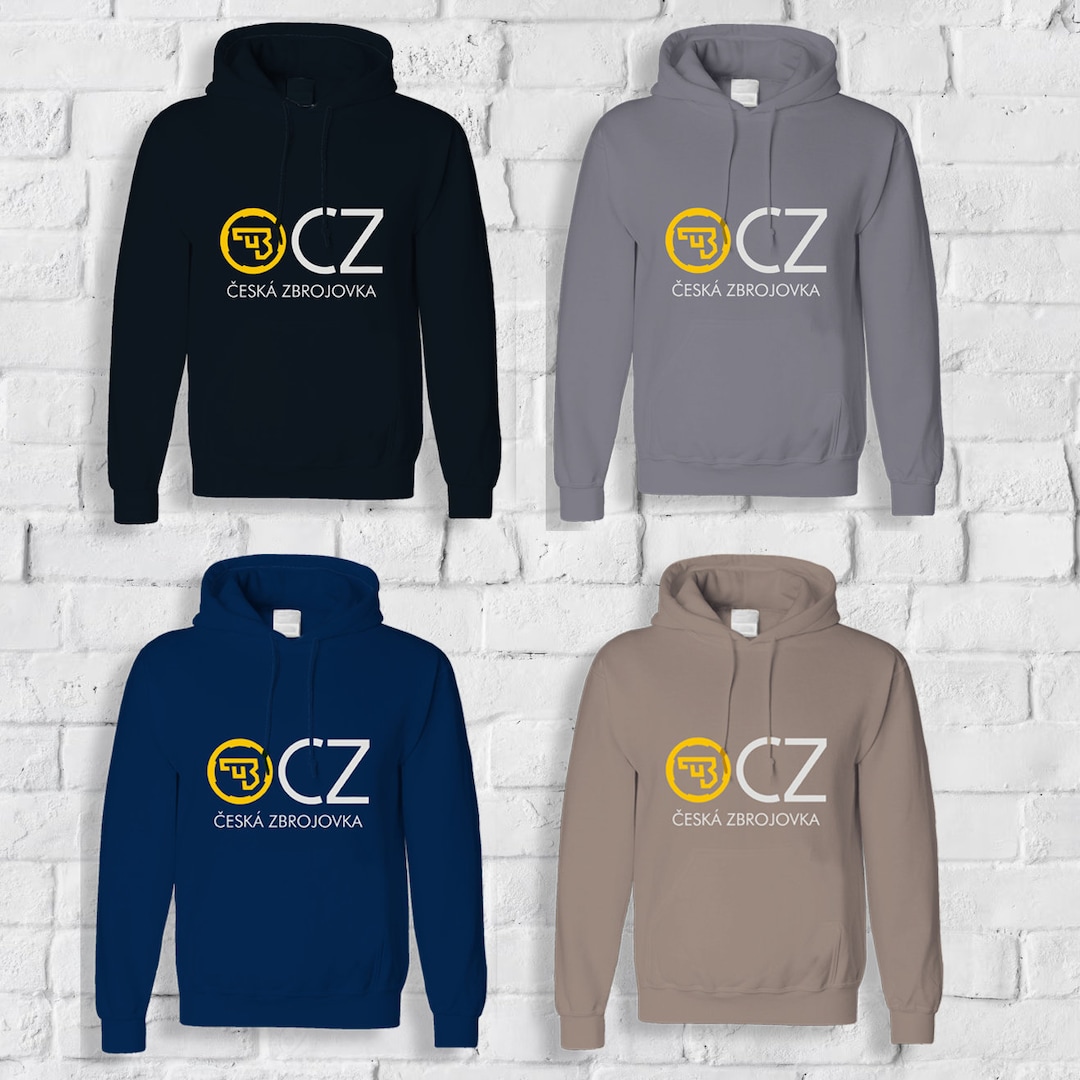 CZ USA Ceska Zbrojovka Firearms Guns Logo Black Sweat Shirt Hoodie Size ...