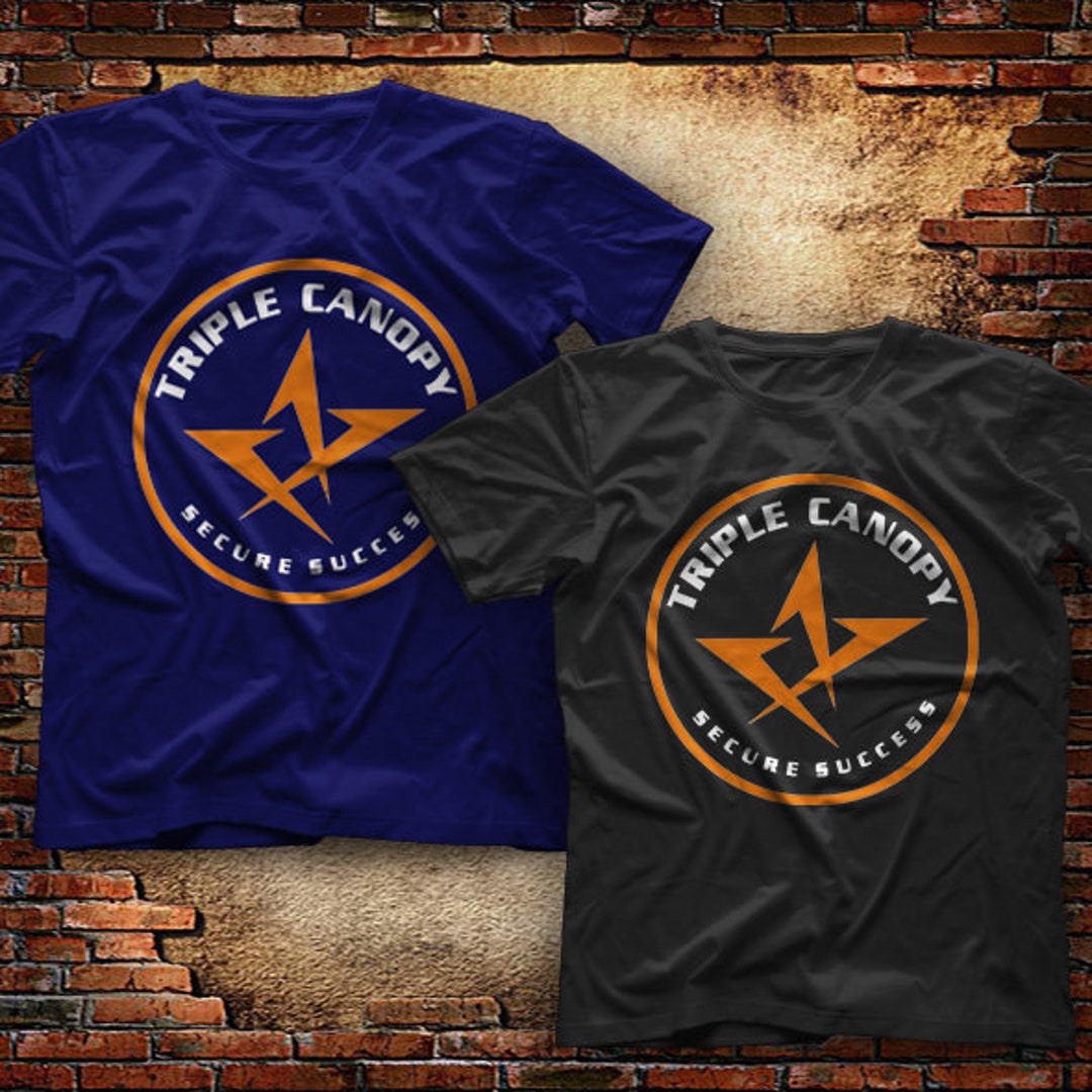 Blackwater Dyncorp Triple Canopy Academi Military Navy/black T-shirt ...