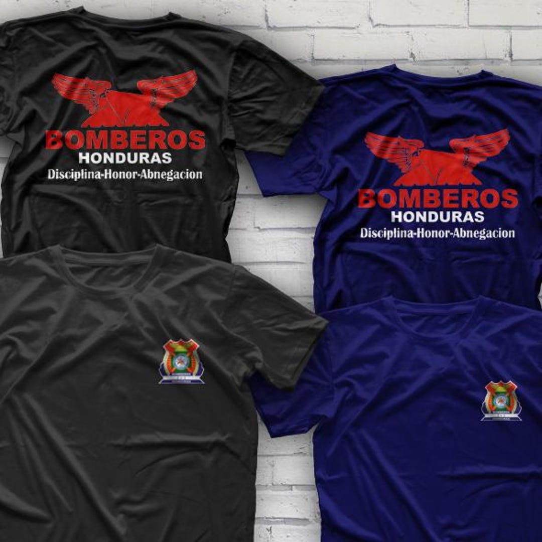 New Bomberos HONDURAS Bomber Fire Department Firefighter T-shirt Size S ...