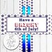 Printable Favors 4th of July Glow Sticks or Sparklers Tag - Etsy