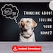 Real Estate Home Seller Thinking, Funny Dog Farm Marketing Postcard ...