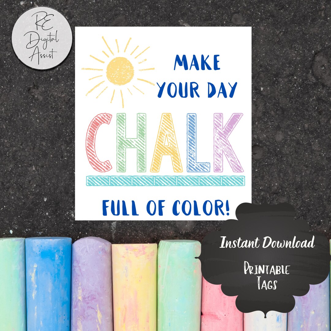 Chalk Your Walk Printable Tags, Sidewalk Chalk Neighborhood Community ...