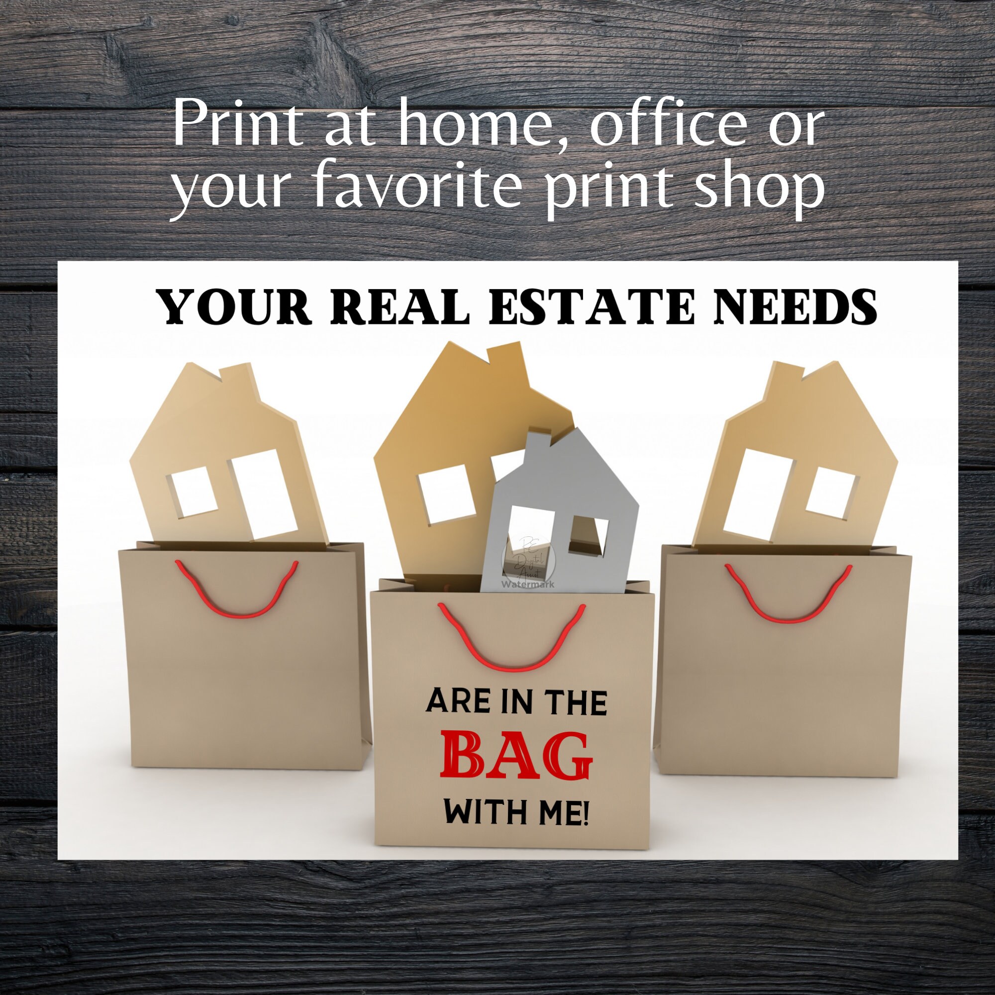 Real Estate Bag Marketing Giveaway Pop by Tag Postcard Front ...