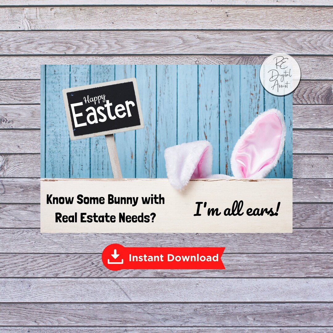 Easter Real Estate Postcard Front | All Ears Spring Pop by Tag Agent ...