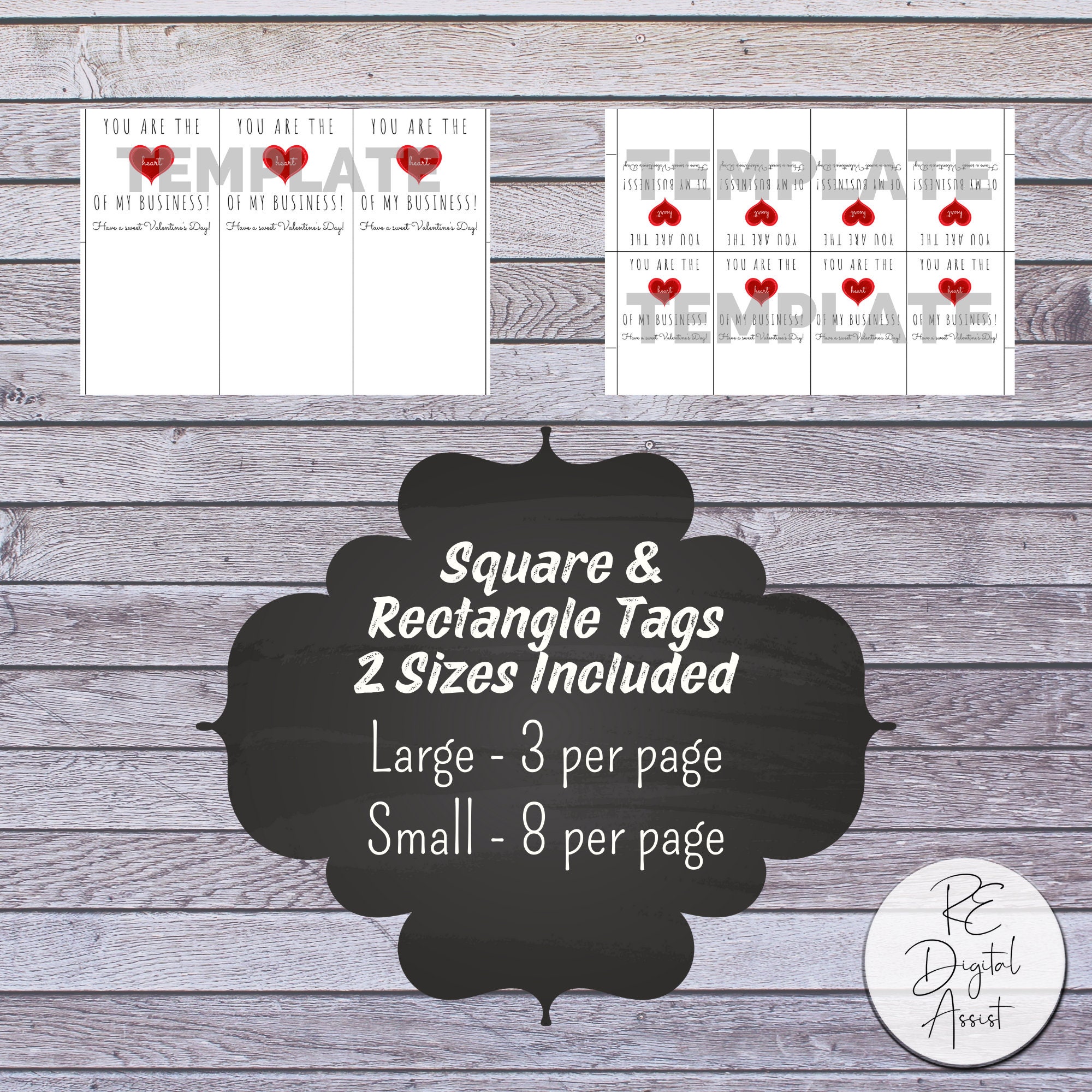 PRINTABLE Business Heart Appreciation Tag Download Client - Etsy