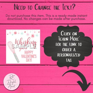 Valentine Whisk Gift Tag Download, Chef Kitchen Business Client ...