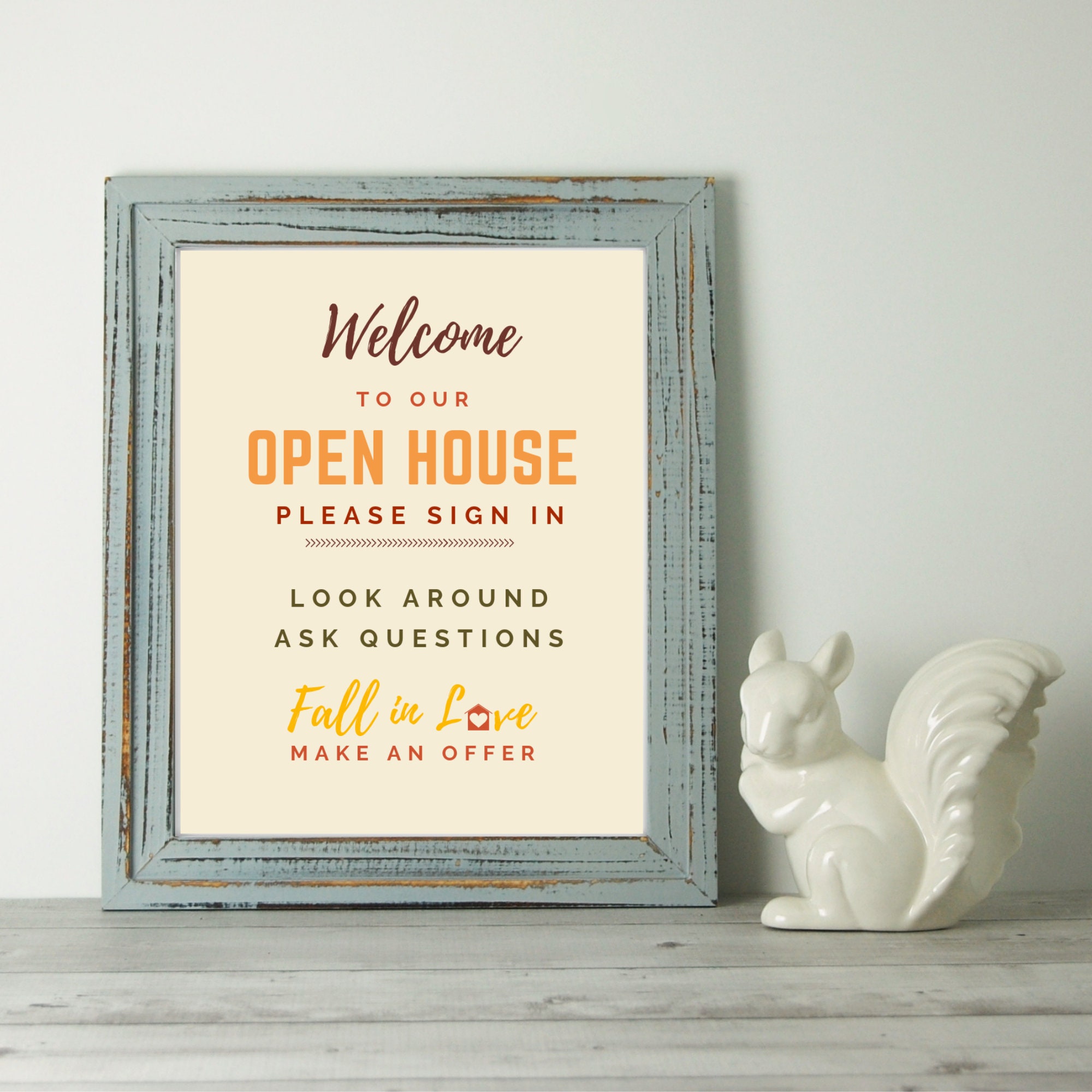 Fall Printable Open House Real Estate Sign, Download Real Estate Agent ...