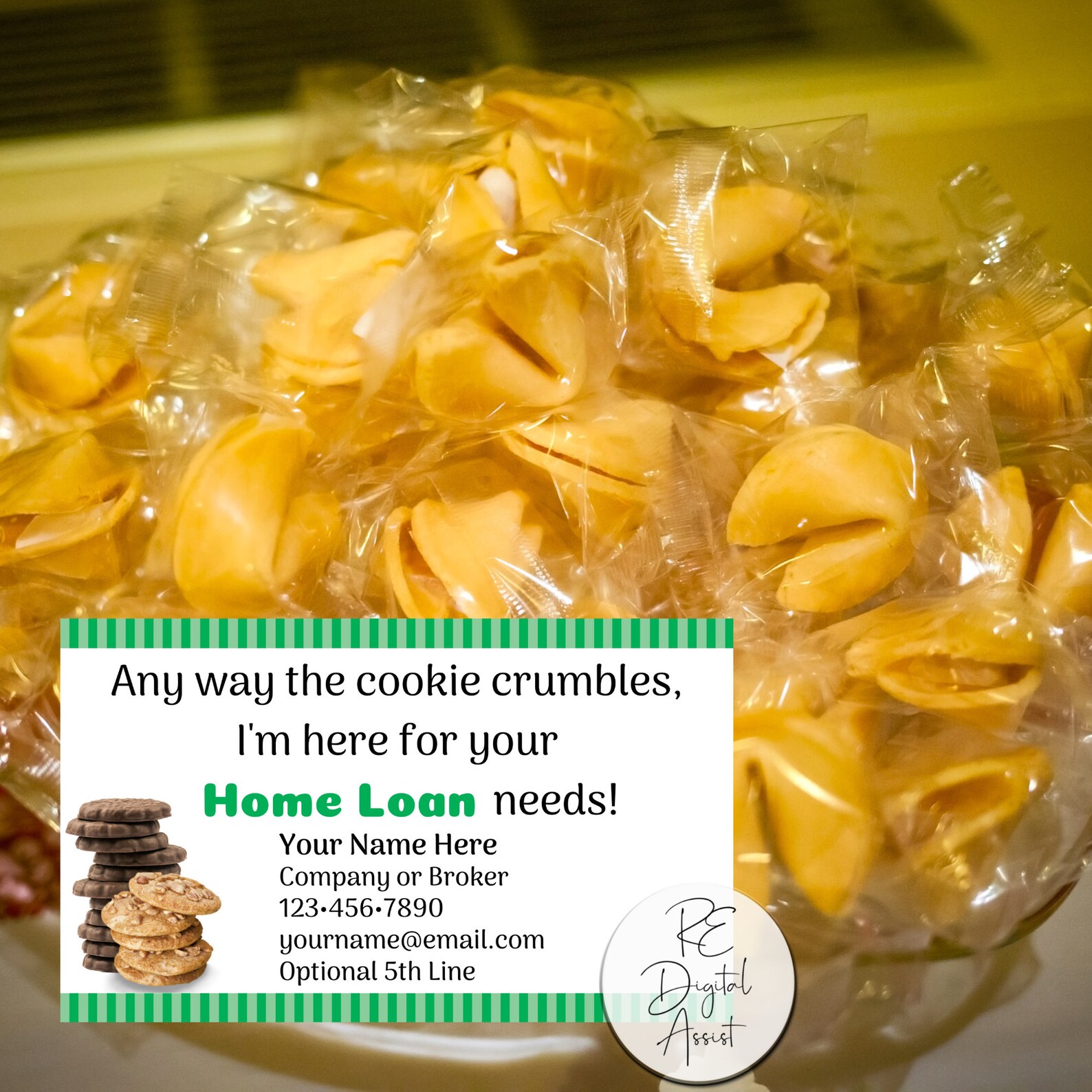 Home Loan Cookie Business Pop by Tag Card | Mortgage Lender Broker ...
