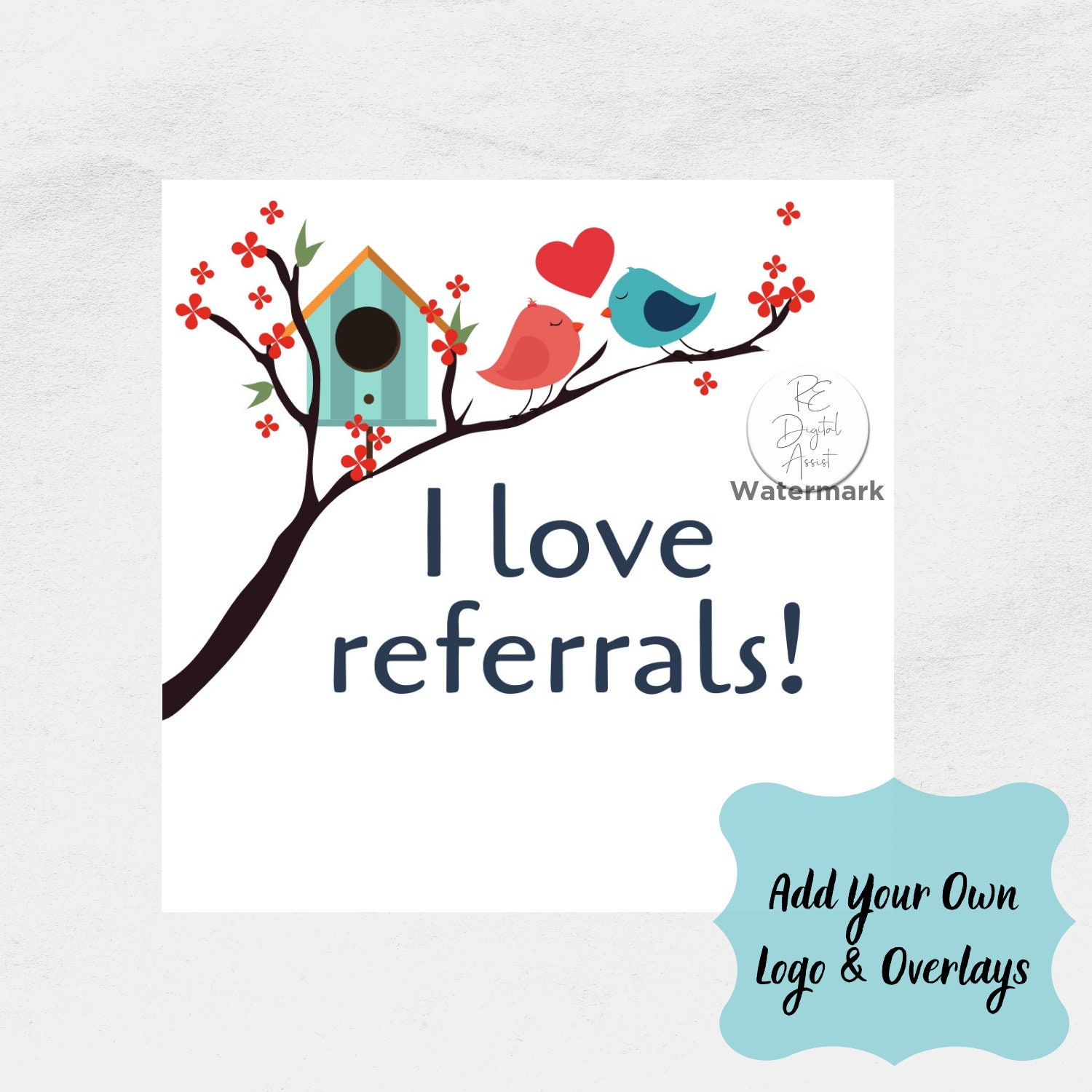 SALE! I Love Referrals Instagram Template - Spring Birds Valentines ...