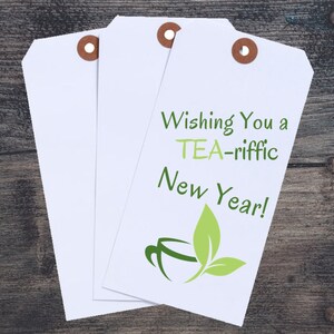 NEW YEAR Tea Gift Tags Printable Gift | Healthy New Year Gift ...