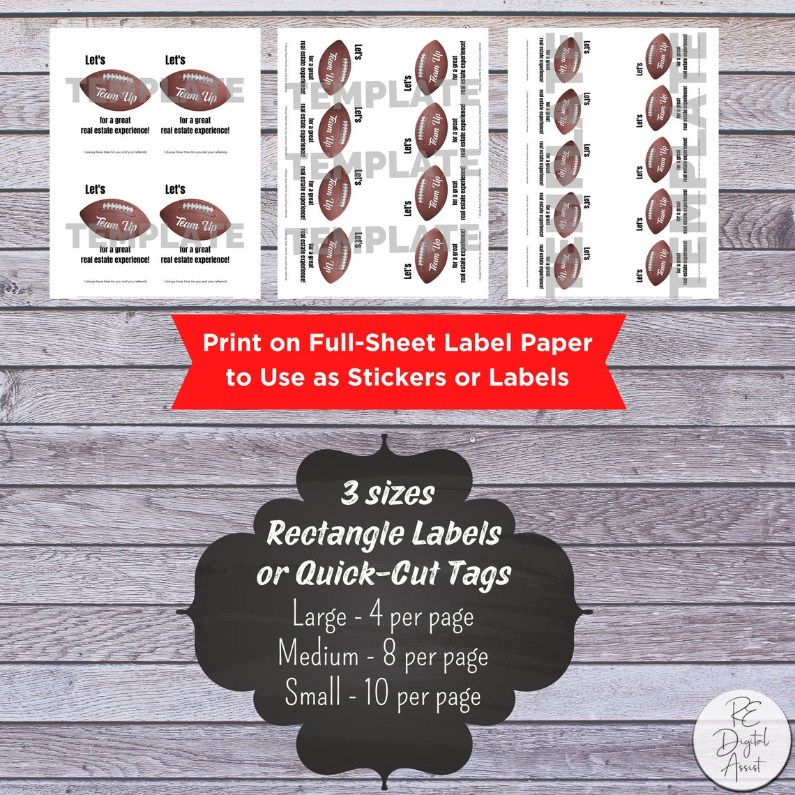 Real Estate Football Super Bowl Pop by Tags, Business Referral Team ...