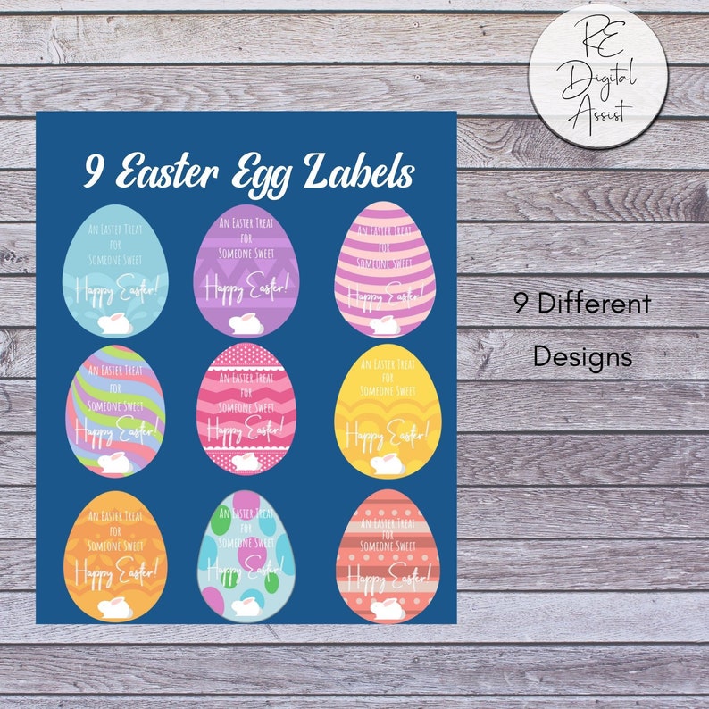Easter Gift Tag Printable Labels Egg Candy Tags Easter Sweet - Etsy