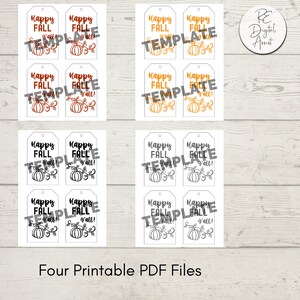 Happy Fall Ya'll Printable Tag in 4 Colors, Agent Broker Business ...
