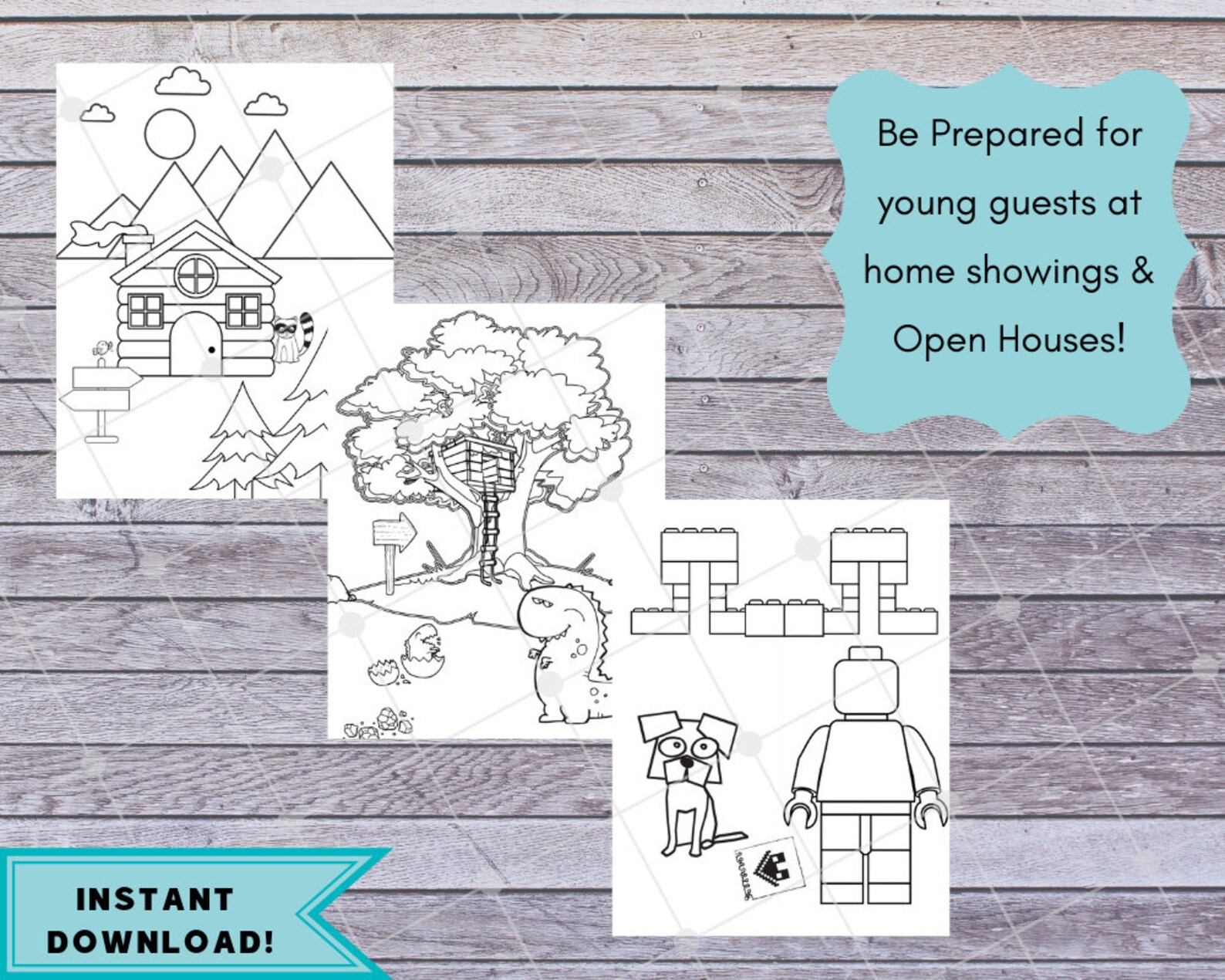 Real Estate Coloring Pages, Download 11 Designs Home Themed Kids ...