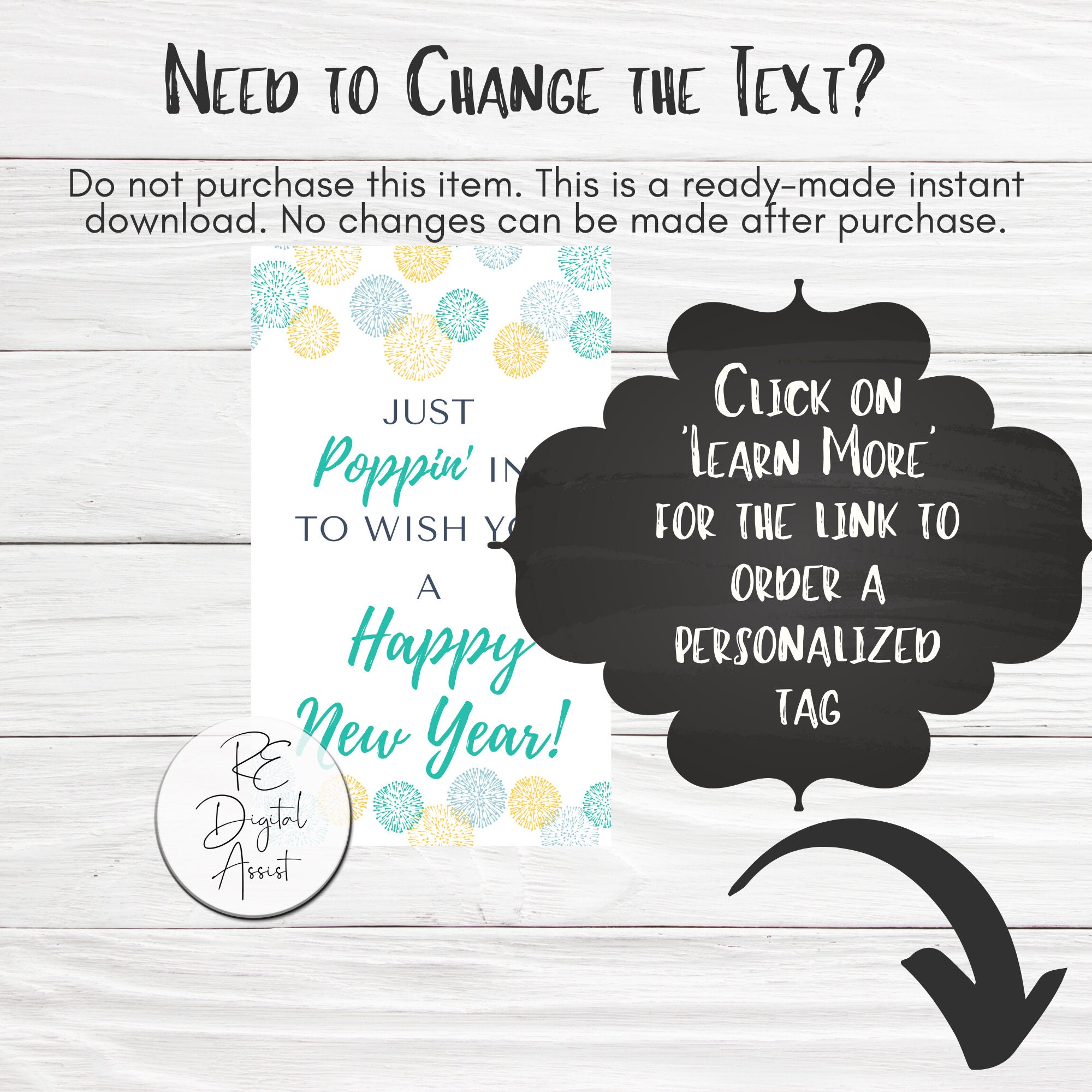 New Year Poppin Printable Real Estate Pop by Tags, Popcorn Fireworks ...