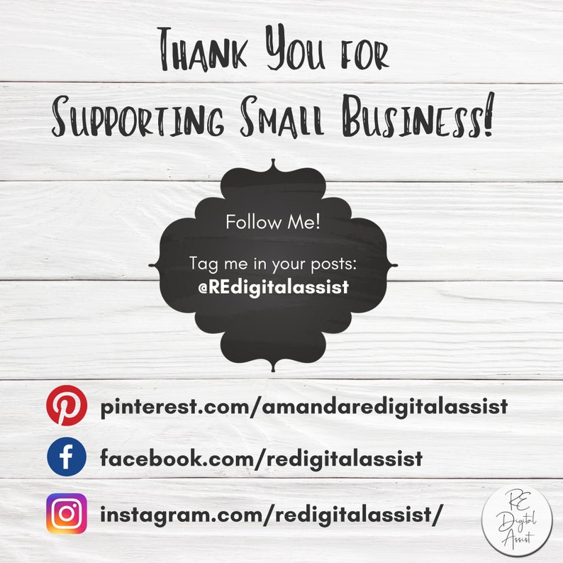PRINTABLE Business Referral Thank You Tag Download Client - Etsy