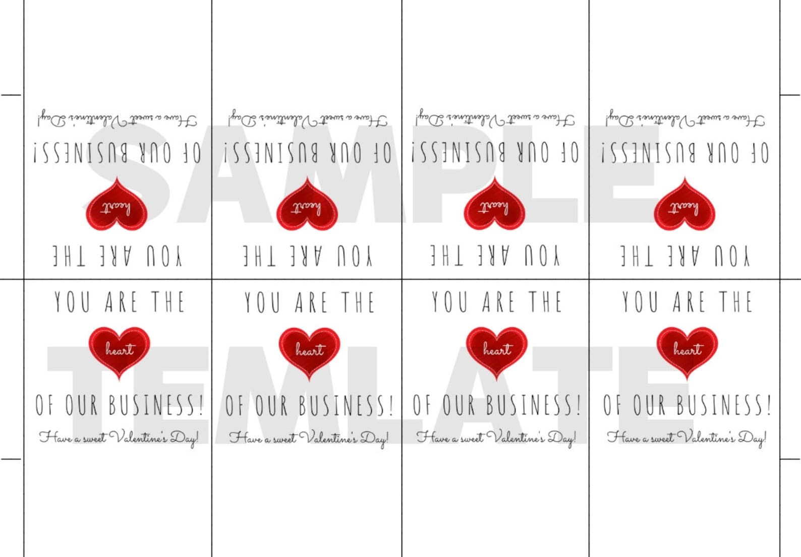 PRINTABLE Business Heart Appreciation Tag Download Client | Etsy