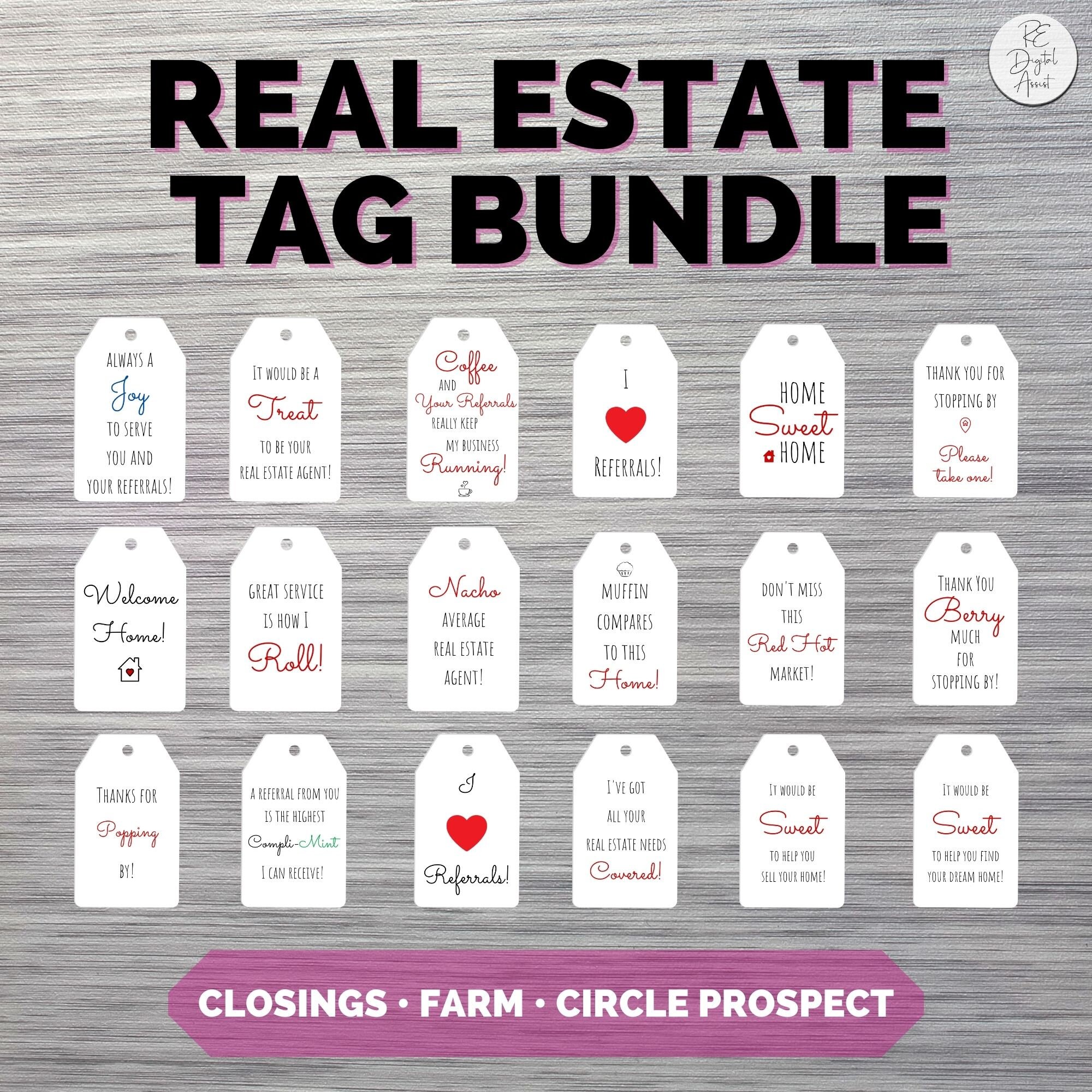 Real Estate Printable Tags Mega Bundle Pop by Marketing | Etsy