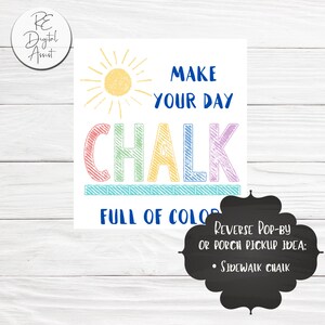Chalk Your Walk Printable Tags, Sidewalk Chalk Neighborhood Community ...