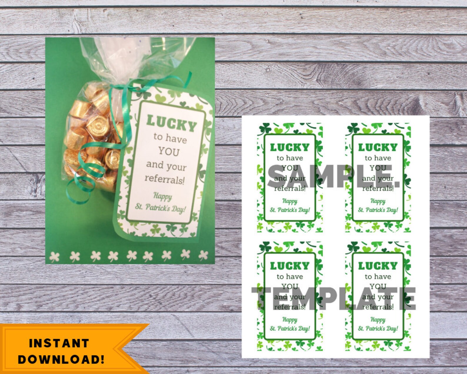 Printable Business Referral Thank You Tag Download, Client Business St ...