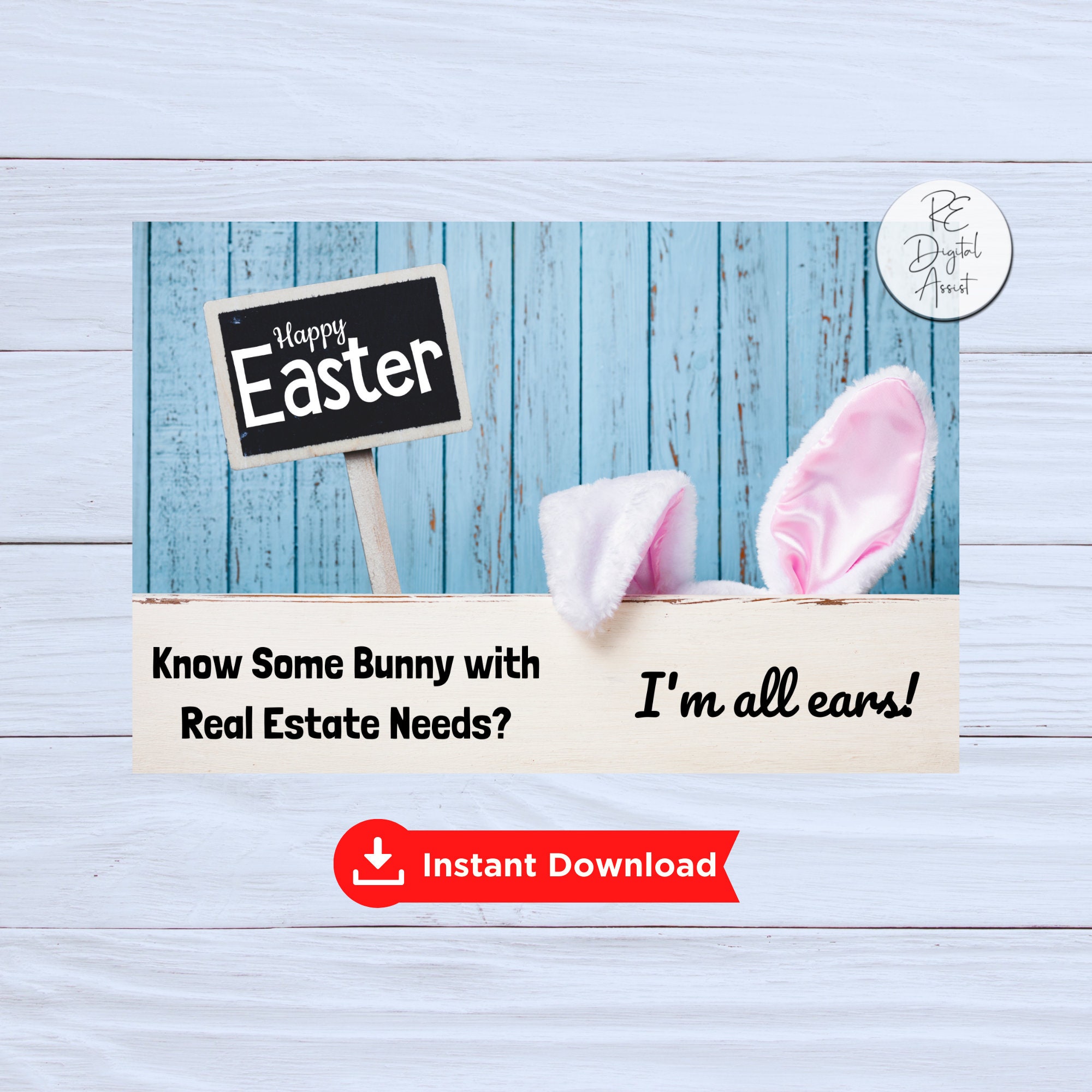 Easter Real Estate Postcard Front All Ears Spring Pop by Tag | Etsy