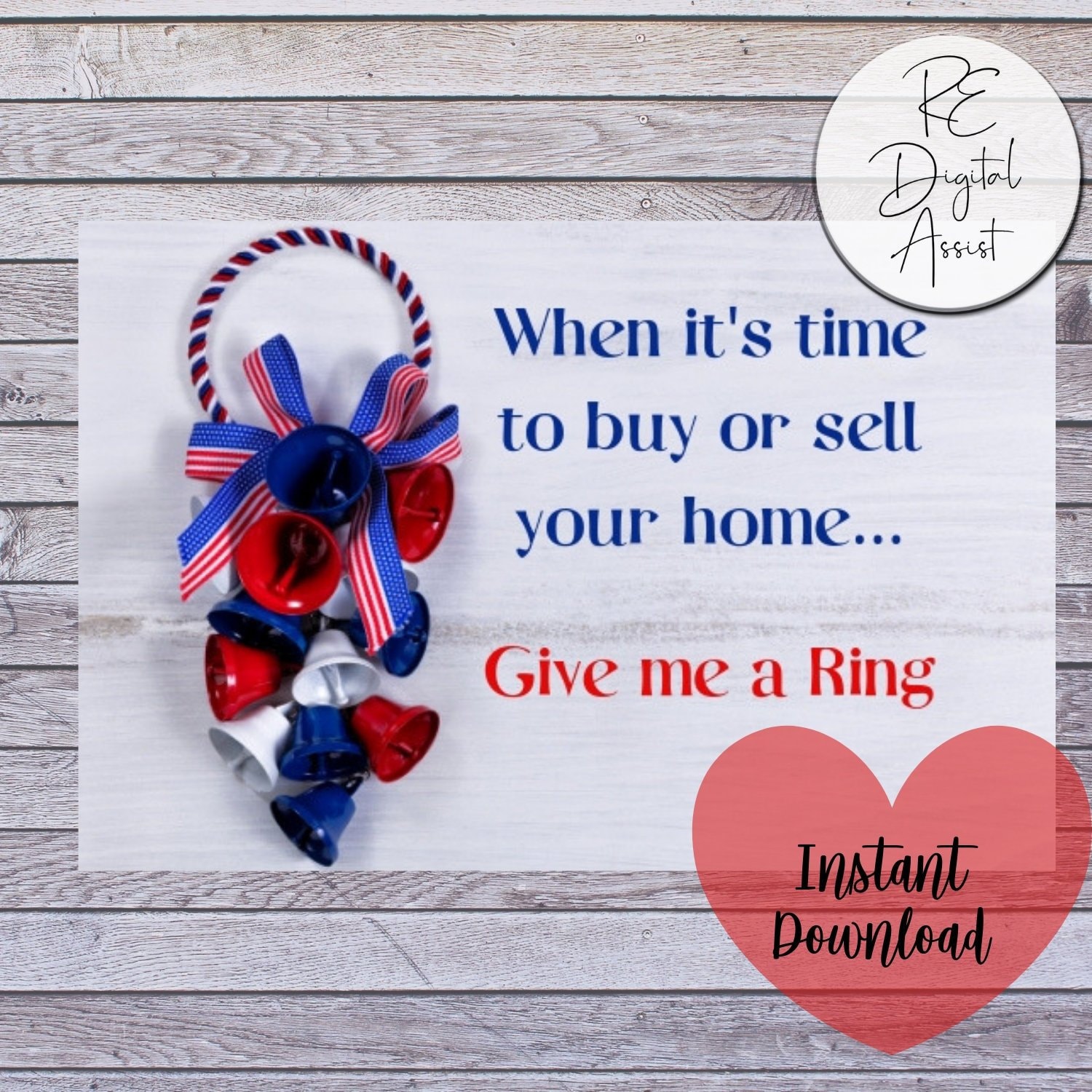 Patriotic 4th of July Real Estate Marketing 4x6 Postcard, Memorial Day ...