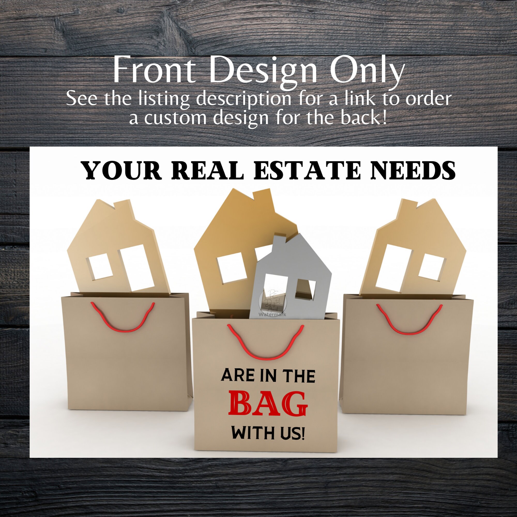 Real Estate Bag Marketing Giveaway Pop by Tag Postcard Front ...