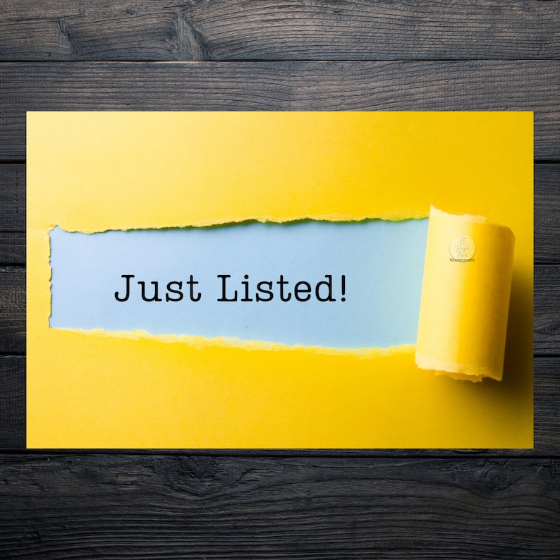 Just Listed Real Estate Yellow Postcard Farm Marketing - Etsy