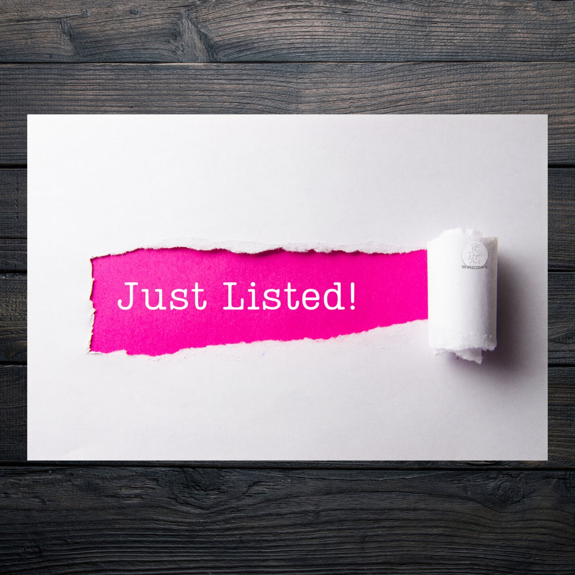 Just Listed Real Estate Pink Postcard Front Farm Marketing - Etsy