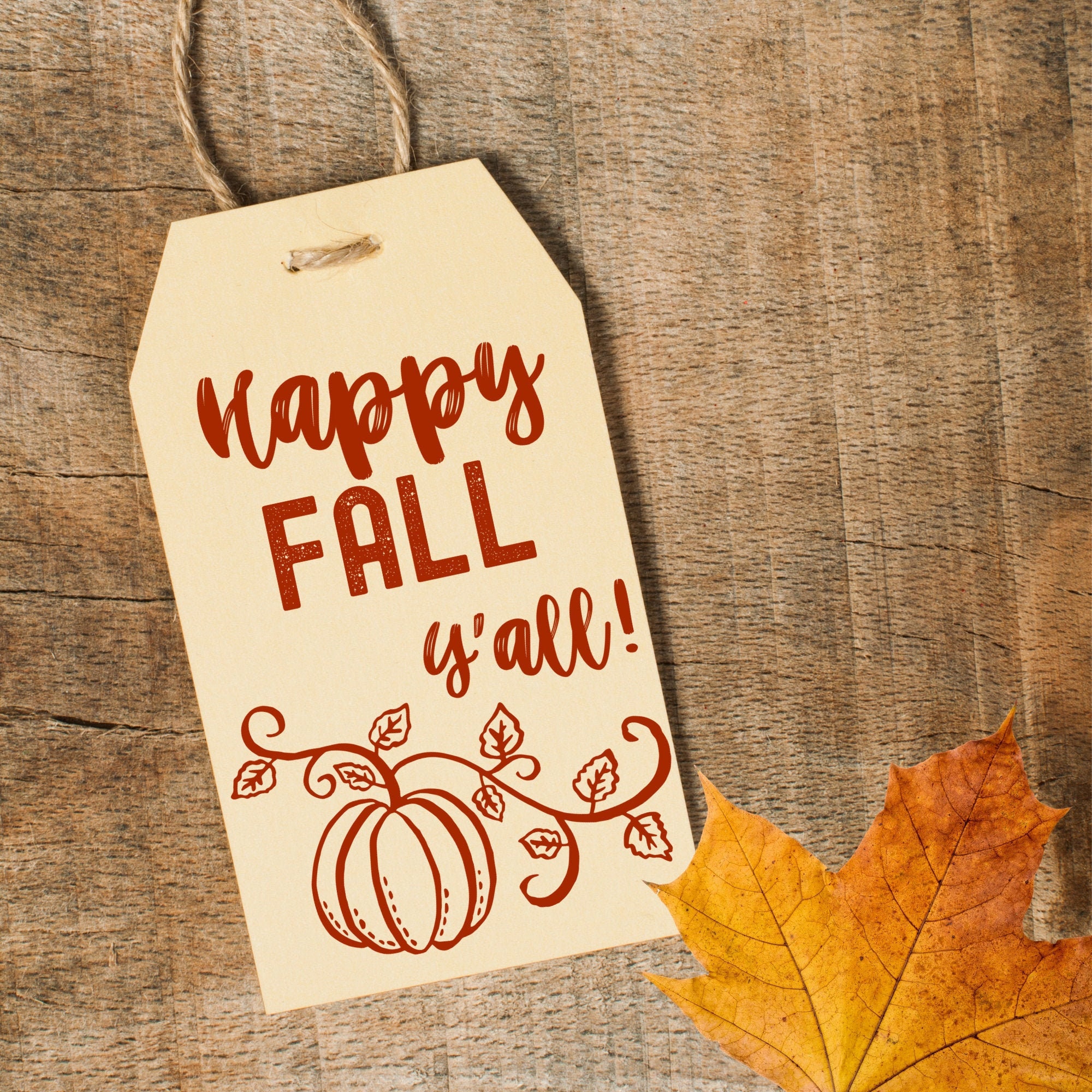 Happy Fall Ya'll Printable Tag in 4 Colors Agent Broker - Etsy