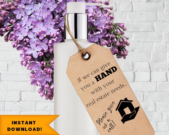 Hand Soap Sanitizer Lotion Tags Printable TEAM Promo Gift | Etsy