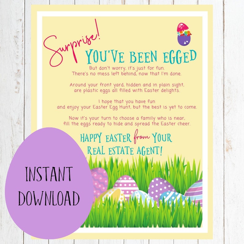Easter Egged Real Estate Flyer PDF | Business Easter Instant Download ...