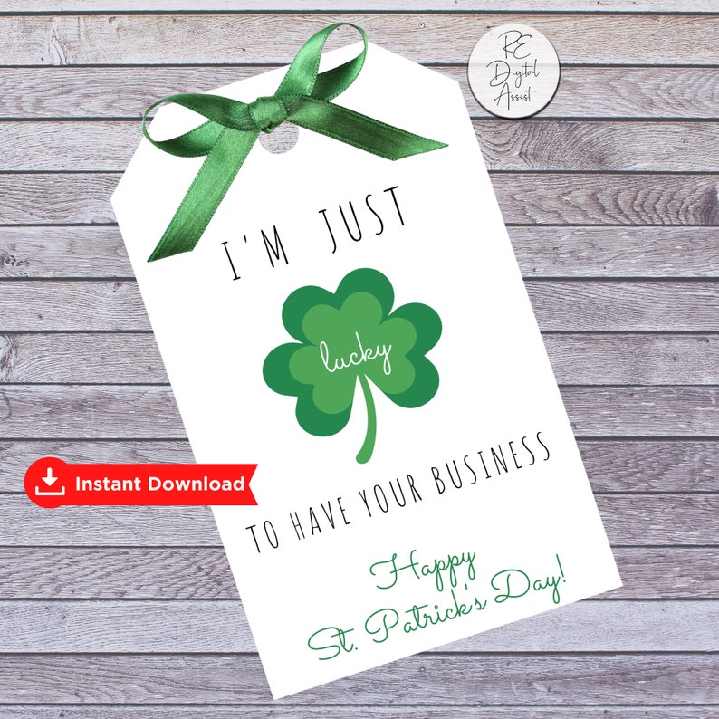 PRINTABLE Business Lucky Appreciation Pop by Tag Download, Client ...