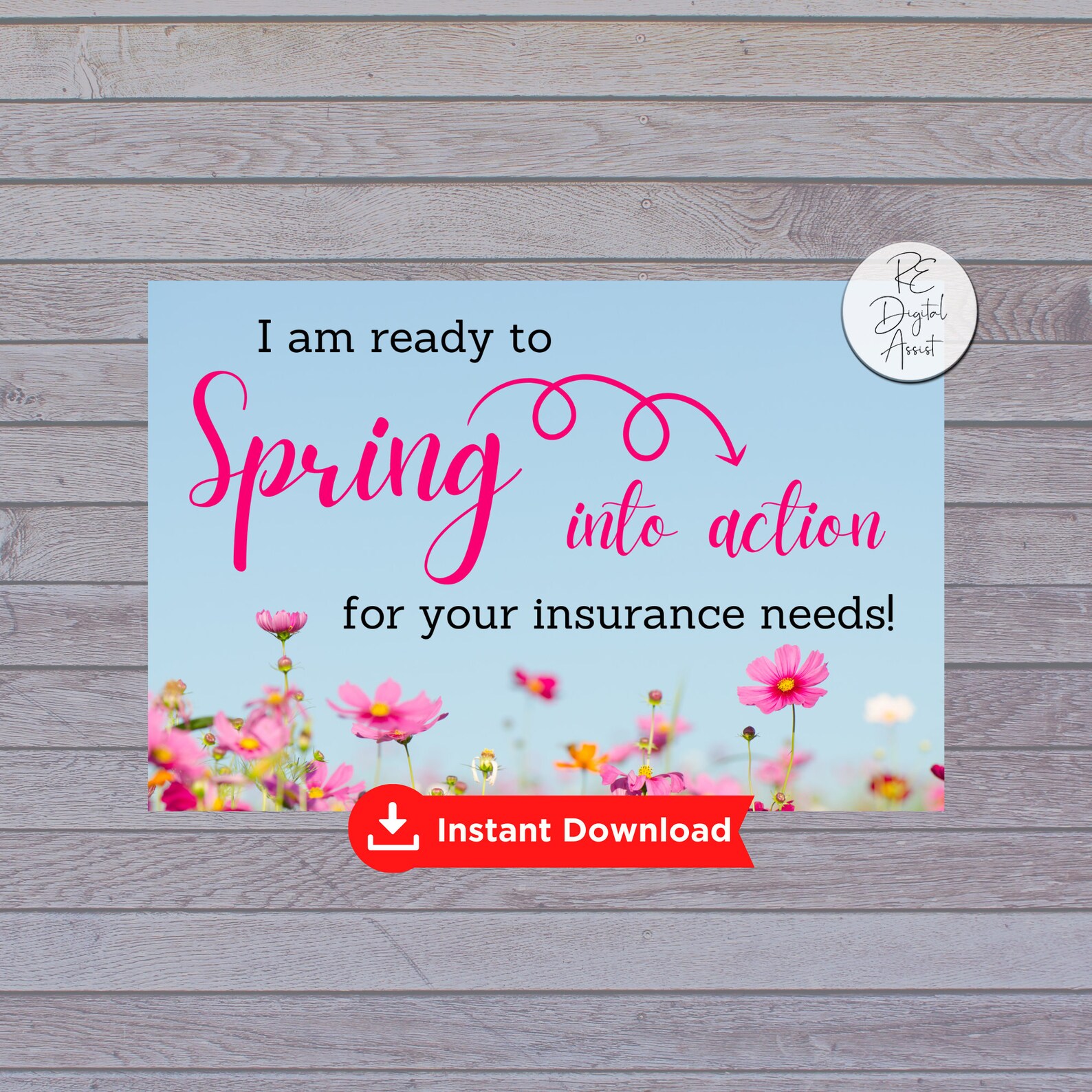 Spring Insurance Marketing Postcard | Lead Generation Business March ...