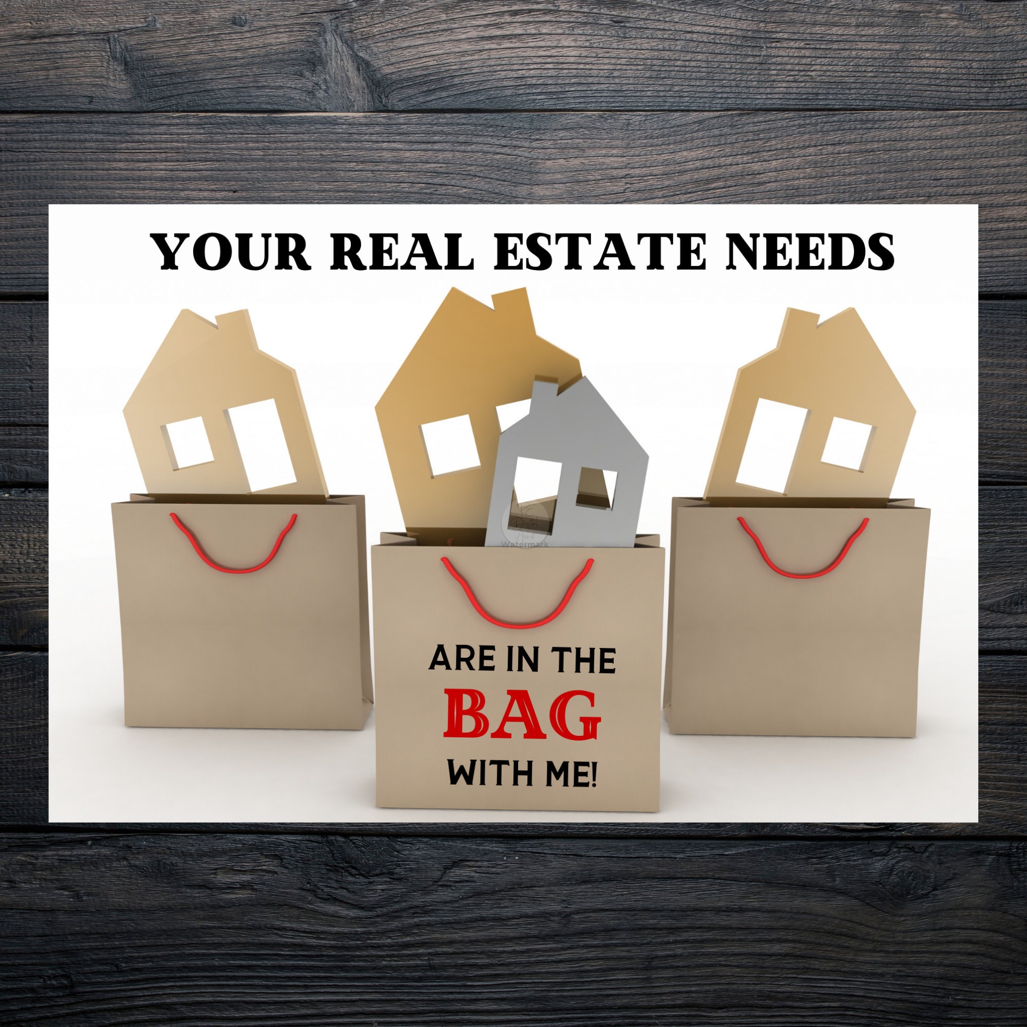 Real Estate Bag Marketing Giveaway Pop by Tag Postcard Front ...