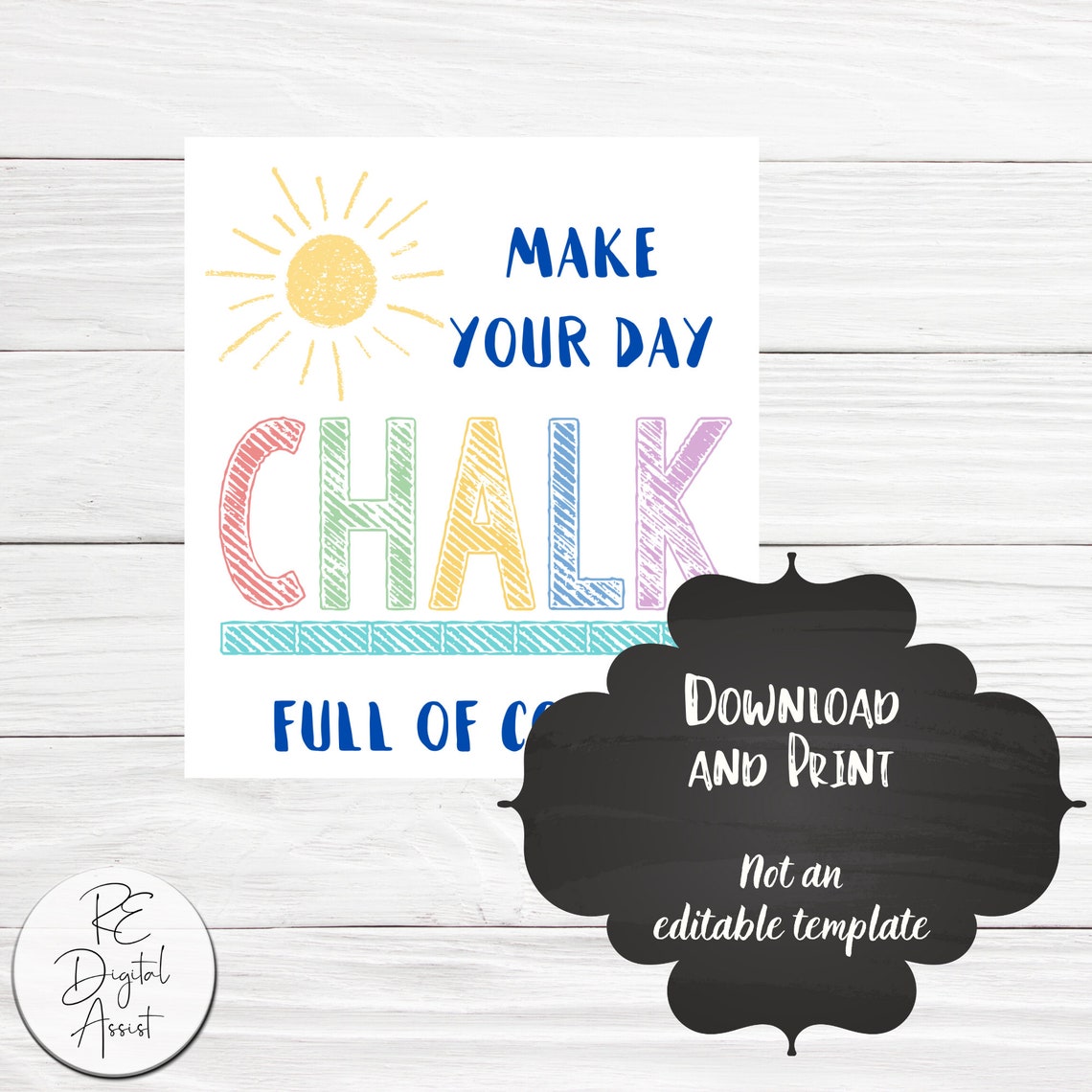 Chalk Your Walk Printable Tags Sidewalk Chalk Neighborhood - Etsy