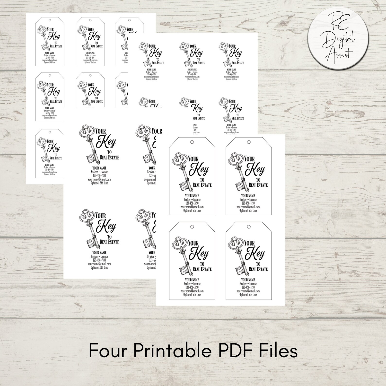 Key to Real Estate Printable Pop by Tags, Real Estate Agent Broker ...