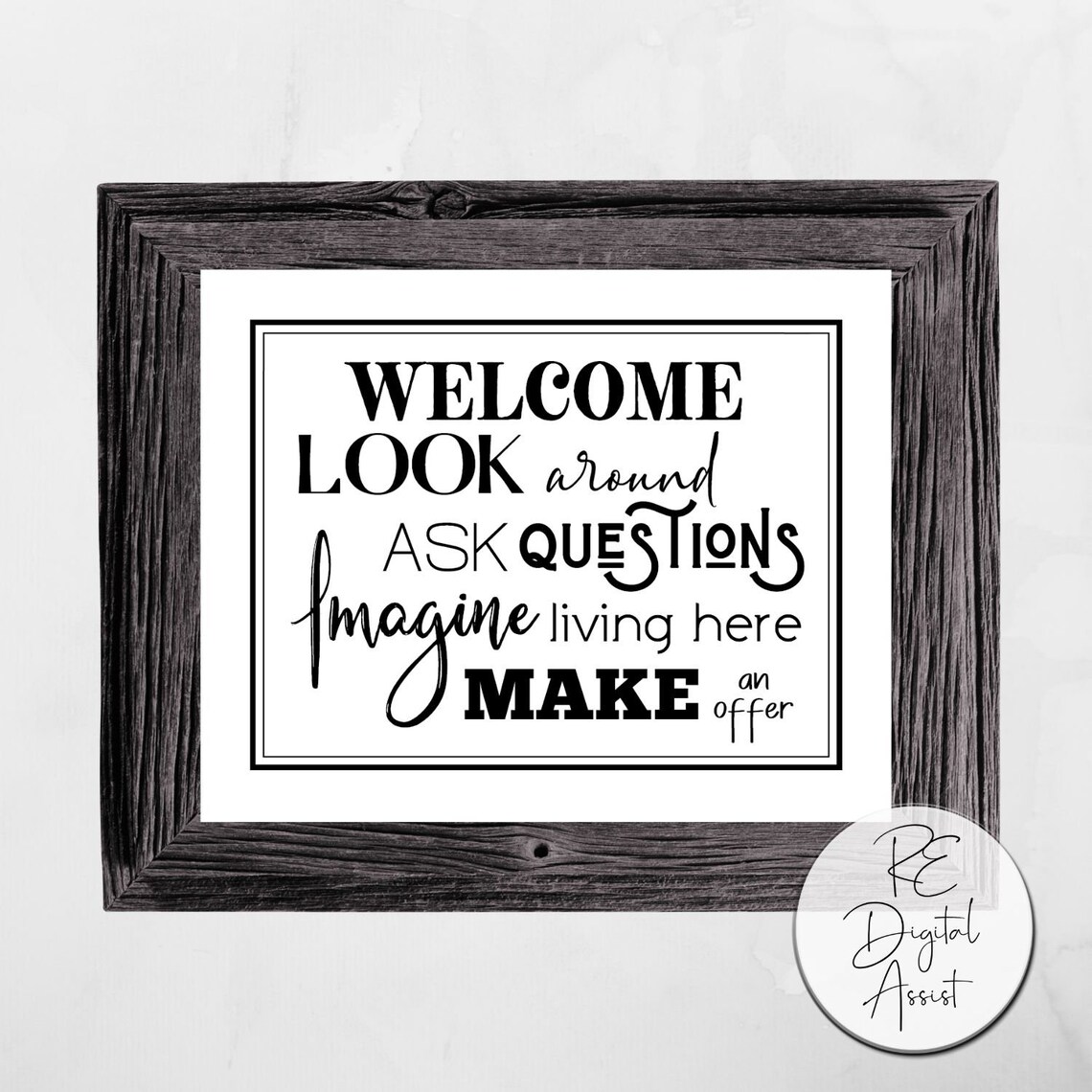 Open House Welcome Sign Printable Real Estate Agent Broker | Etsy