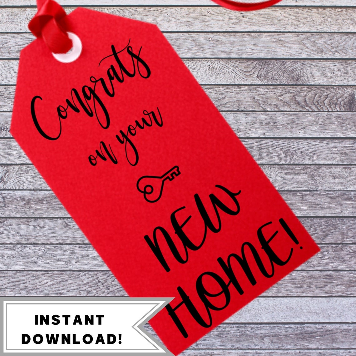Printable Housewarming NEW HOME Tag Download, Real Estate Close Gift ...