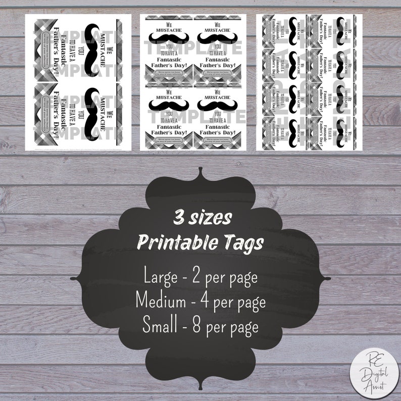 Father's Day Real Estate Pop by Tags, Mustache June PRINTABLE Popby ...