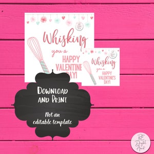 Valentine Whisk Gift Tag Download, Chef Kitchen Business Client ...
