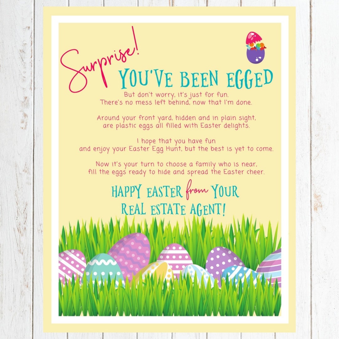 Easter Egged Real Estate Flyer PDF | Business Easter Instant Download ...