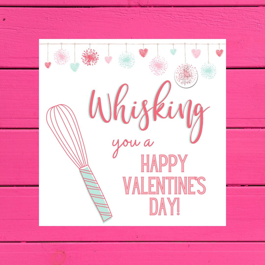 Valentine Whisk Gift Tag Download, Chef Kitchen Business Client ...