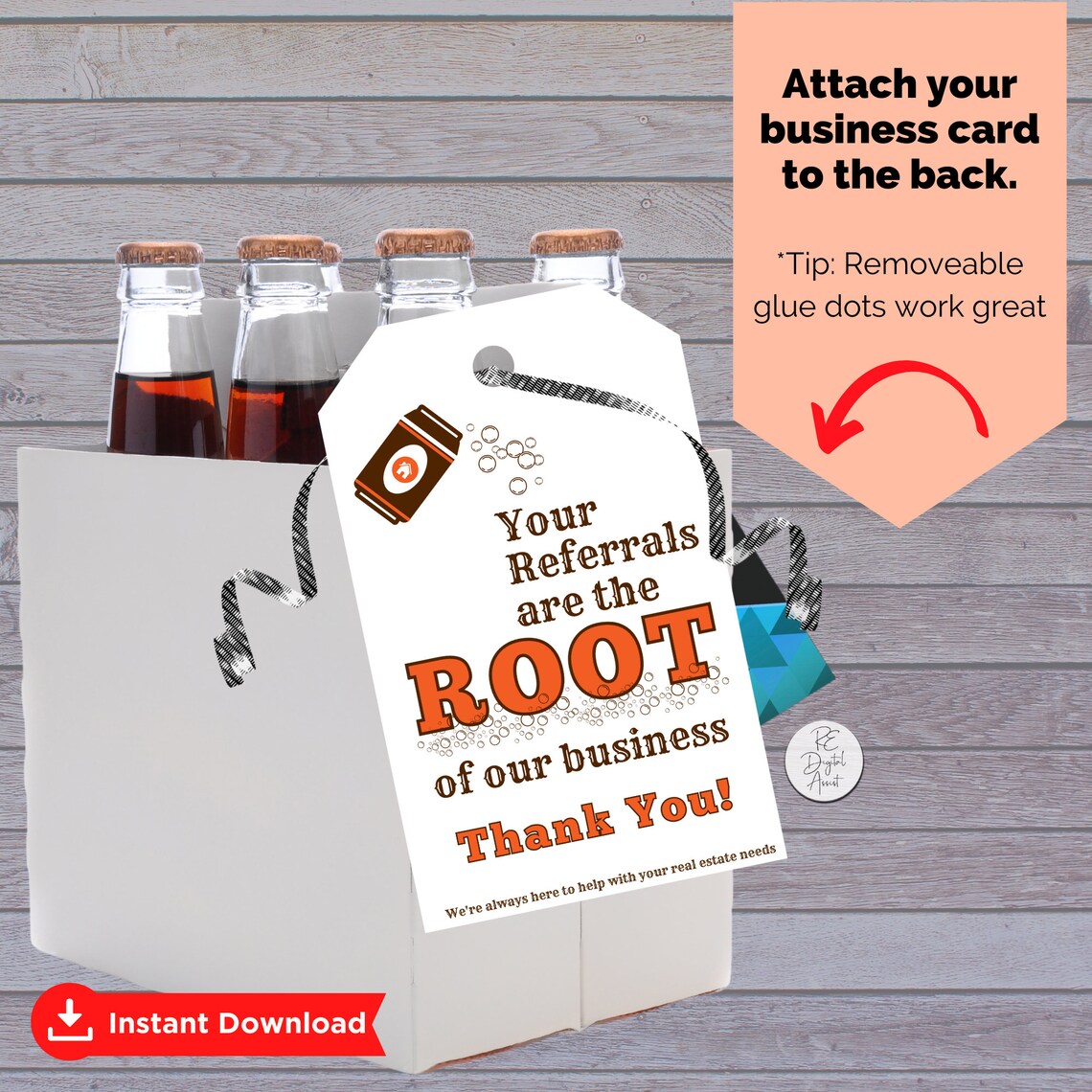 PRINTABLE Root Beer Pop by Tags Business Referrals Real | Etsy