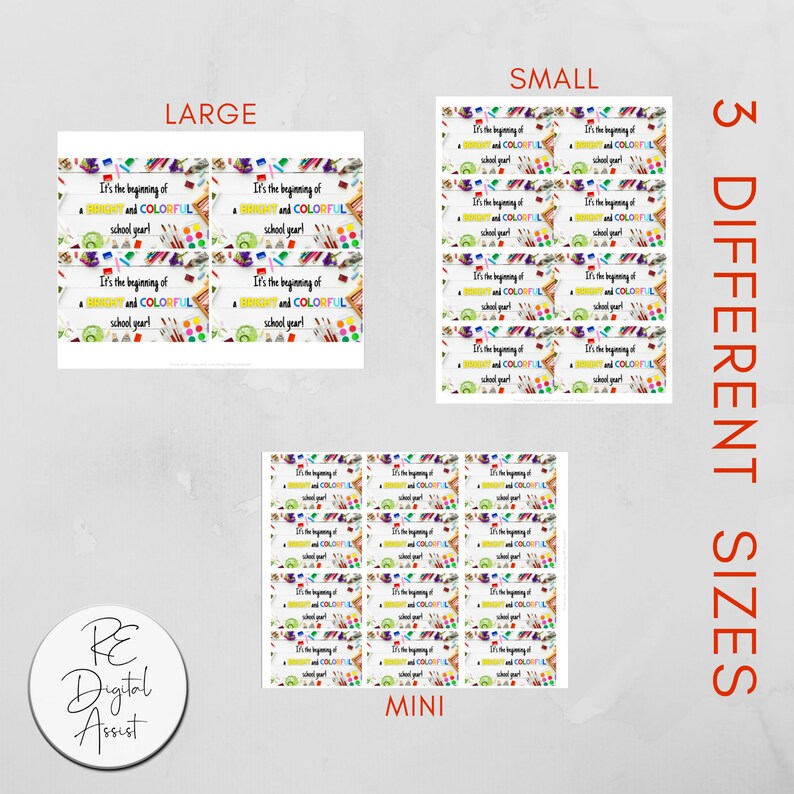 New School Year Colorful School Supplies Teacher Printable - Etsy