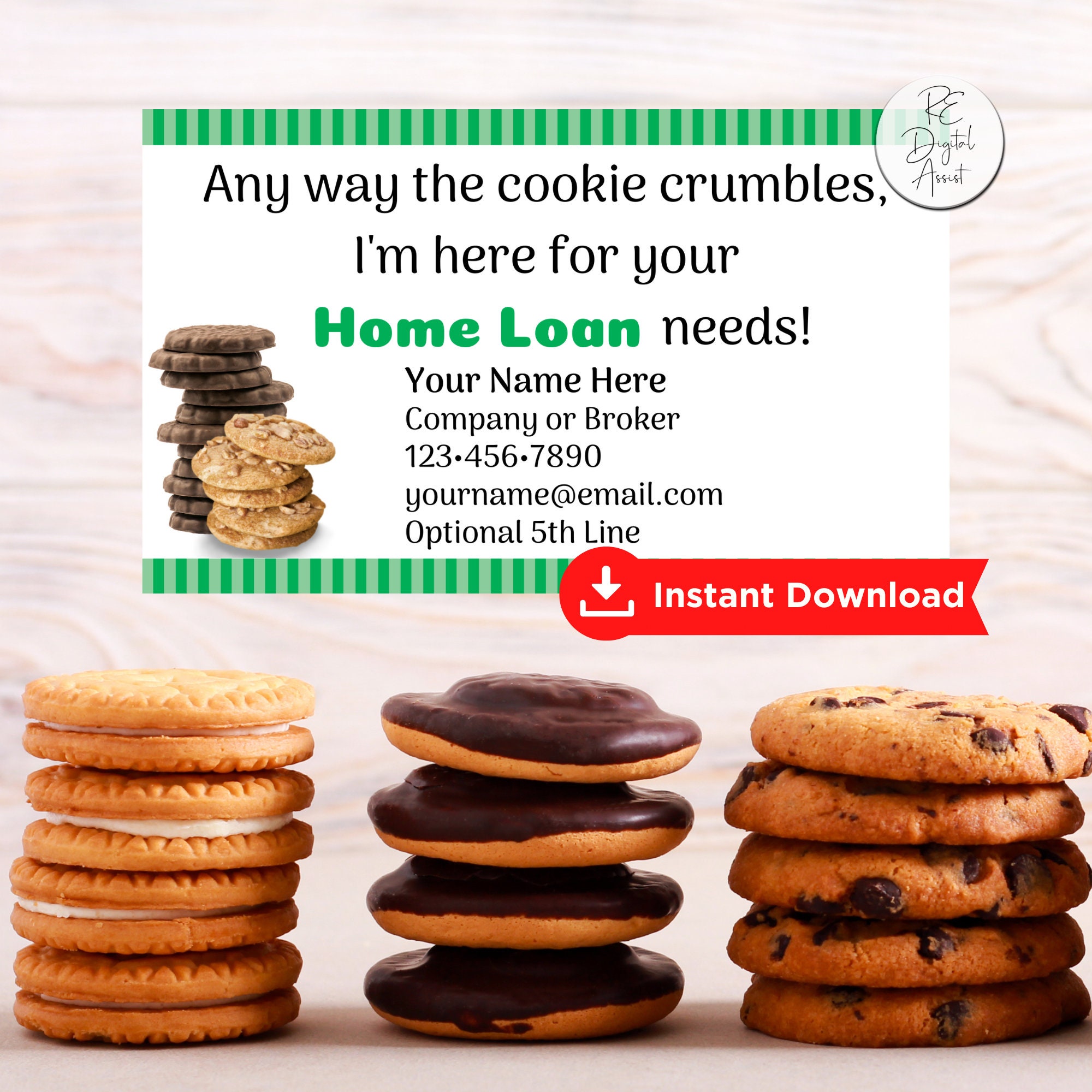 Home Loan Cookie Business Pop by Tag Card | Mortgage Lender Broker ...
