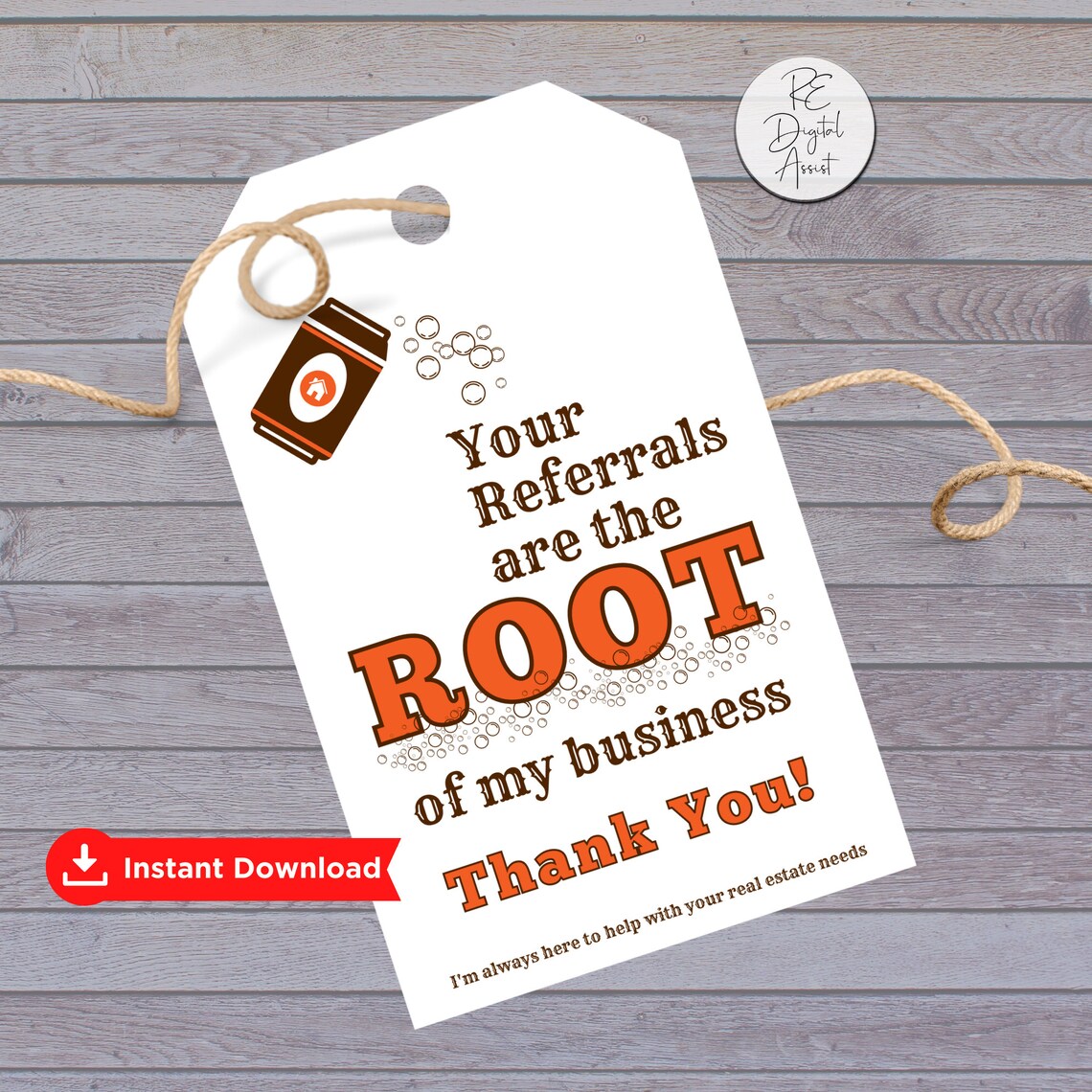 PRINTABLE Root Beer Pop by Tags Business Referrals Real | Etsy