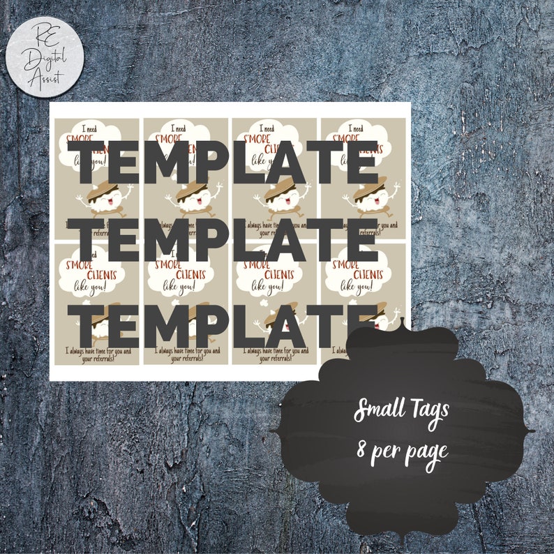 S'more Real Estate Printable Client Referral Pop by Tags, Smores Agent ...
